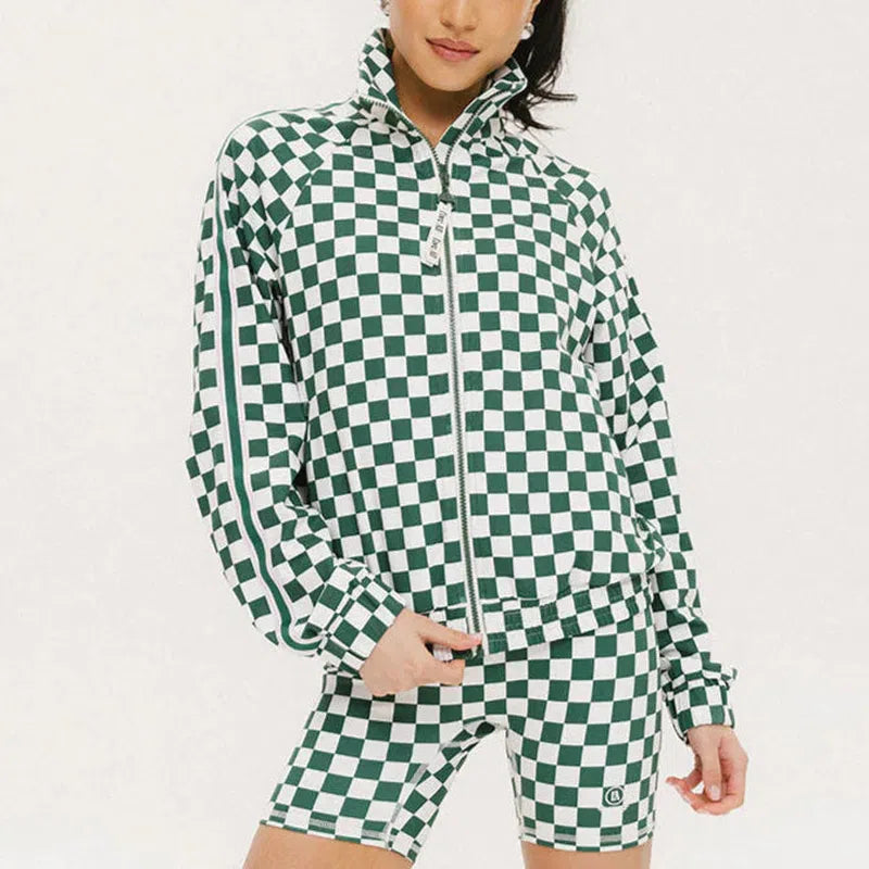 Fore All Lyla Jacket - Green/White – Open Court