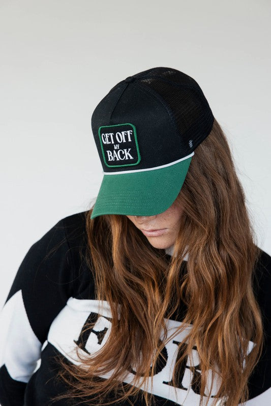Fore All Get Off My Back! Hat - White/Black – Open Court