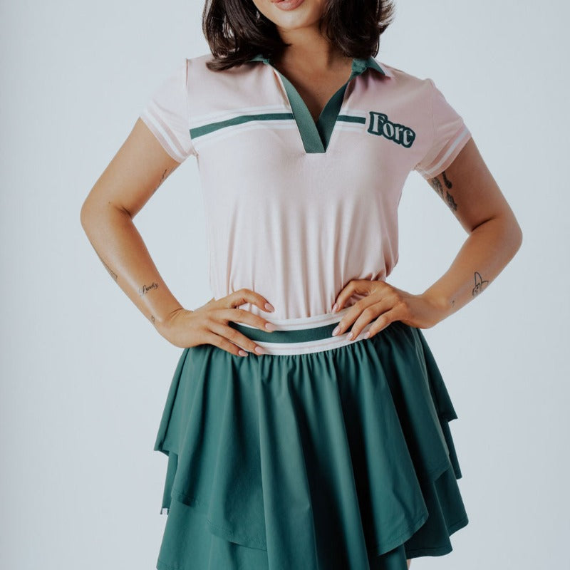 Fore All Retro Angie Polo - Pink – Open Court