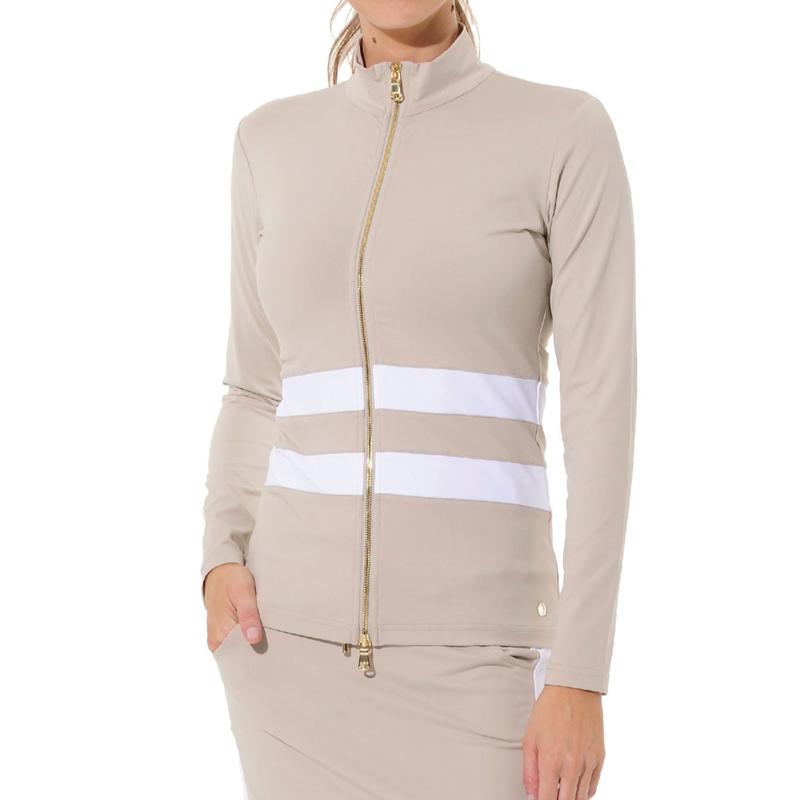 MDC Women's Lightweight Full Zip Jacket - Taupe/White – Open Court