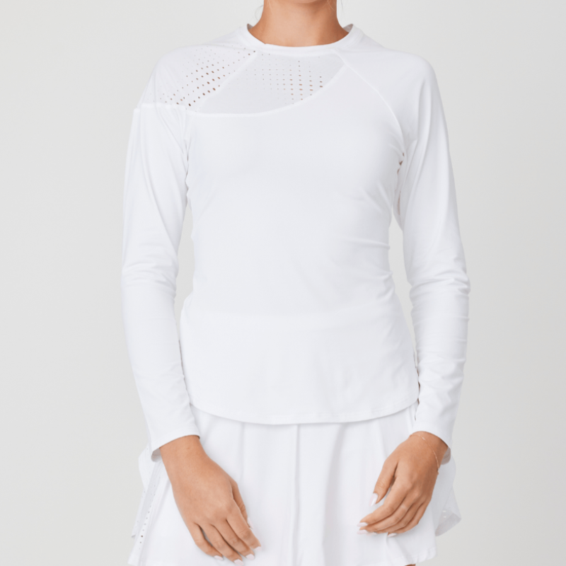 Sofibella Baseline L/S Top - White – Open Court