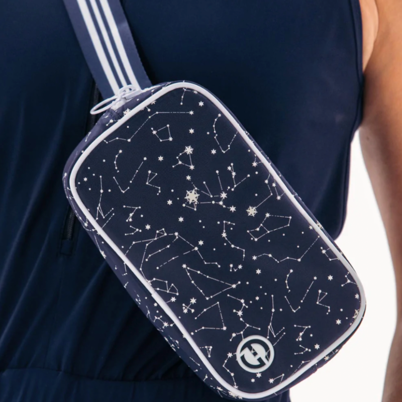 Foray Golf Belt Bag - Navy/Constellation Print – Open Court
